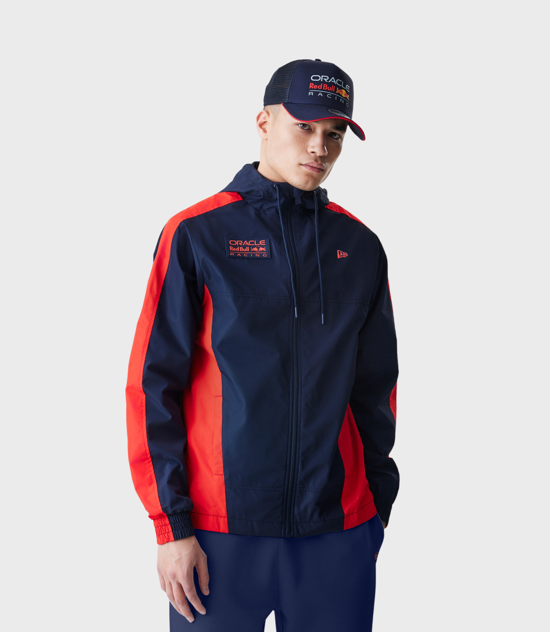 New Era Oracle Red Bull Racing Mens Windrunner Jacket - Dark Blue