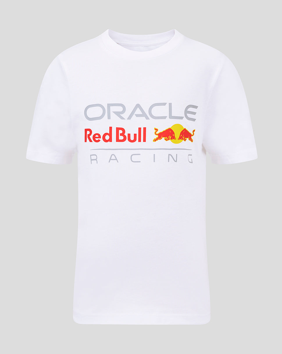 Oracle Red Bull Racing Junior Large Front Logo T-Shirt - Brilliant Whi