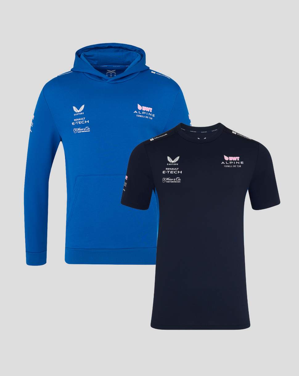 BWT Alpine Formula One Team Official Set Up T-Shirt + Hoodie (Worth £1