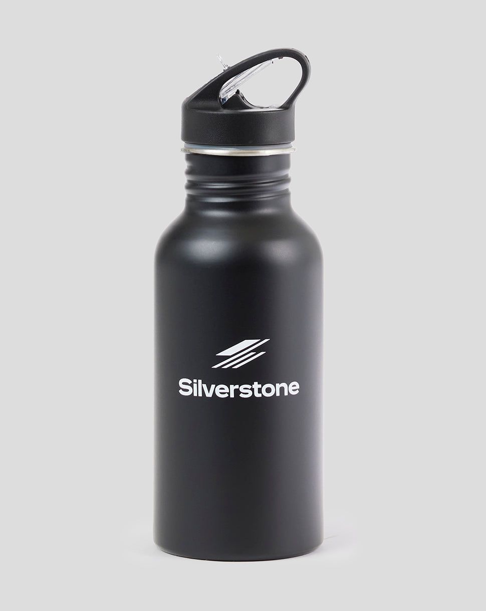 Black Silverstone Stainless Steel Drinks Bottle 450ml